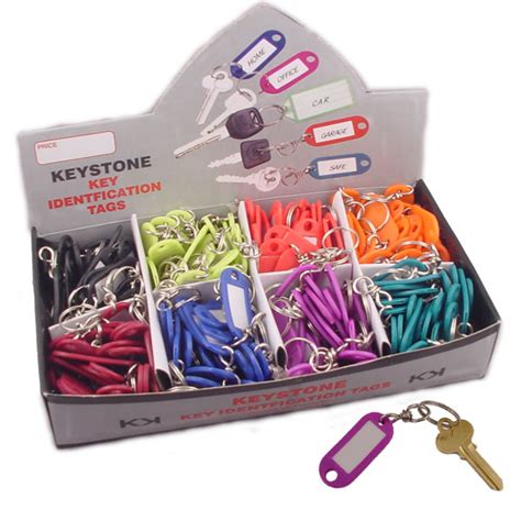 Key Identifier Tag Plastic With Swivel Assorted Colors