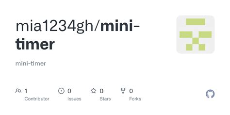 GitHub Mia1234gh Mini Timer Mini Timer
