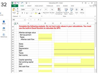 Solved X 32 Xuhs File Home Calibri Sign In Insert A X