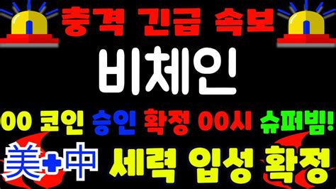 비체인 ★단타 150 급등 코인 슈퍼빔 비상사태 당장 사라 뉴욕 거래소 승인 확정★비체인비체인코인전망비체인코인 Youtube