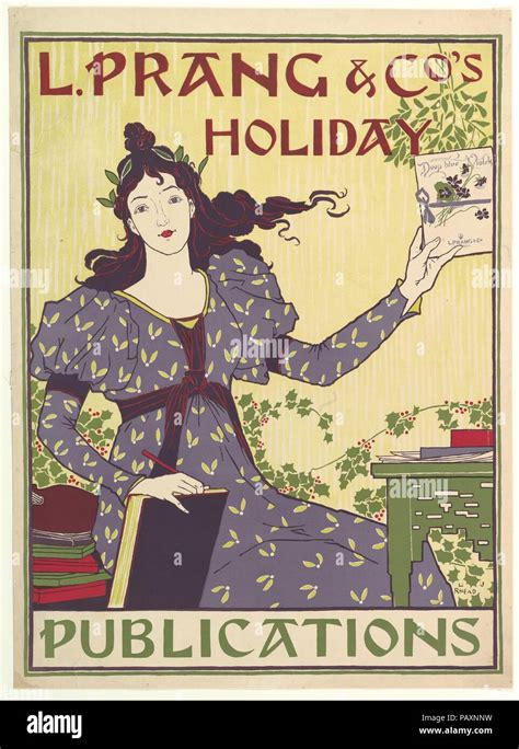 L Prang And Cos Holiday Artist Louis John Rhead American Born