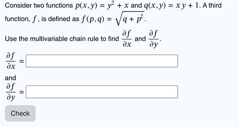 solved consider two functions p x y y2 x and q x y xy 1 a