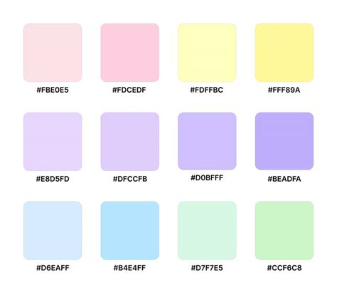 25 Best Pastel Color Palettes With Names And Hex Codes Pastel Colour