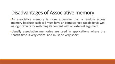 Associative Memory In Computer Architecture Pptx