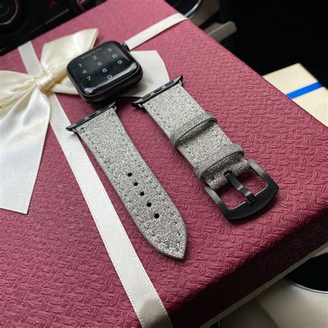 Ремешок для Apple Watch из кожи серый - Majoroff .ru