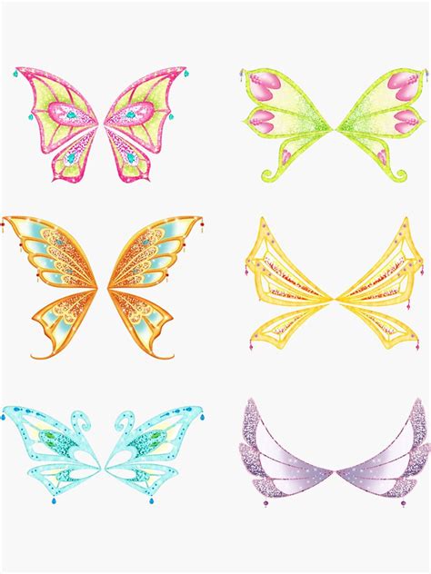 Winx Club Wings Sticker For Sale By Angelicacademia Redbubble