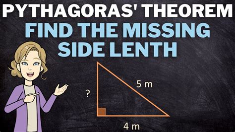 Finding The Missing Side Length Pythagoras Theorem Youtube