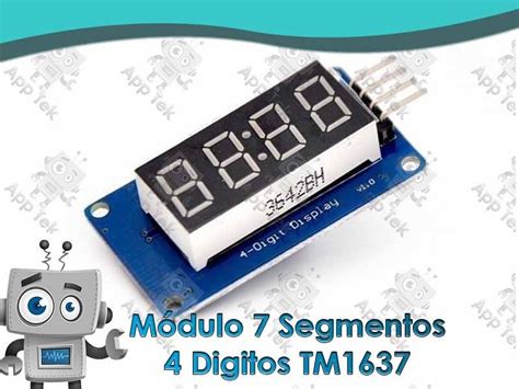 módulo display 7 segmentos 4 dígitos tm1637 app tek