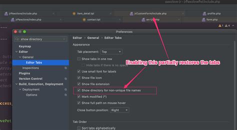 Change The Editor Tab Names Possible Instead Of Include Php Something Else IDEs Support
