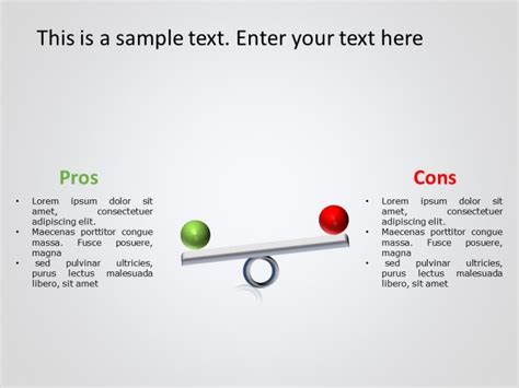 Pros And Cons 4 PowerPoint Template Powerpoint Templates Powerpoint Presentation Design