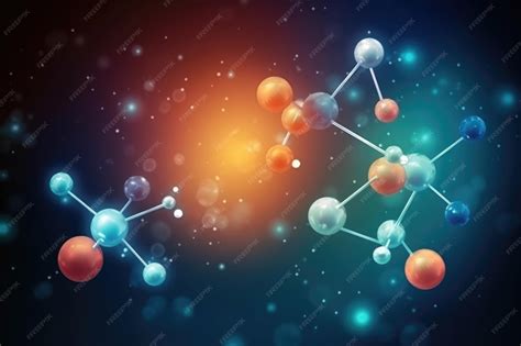 Premium Ai Image Molecular Structure With Connections Between Atoms Generative Ai