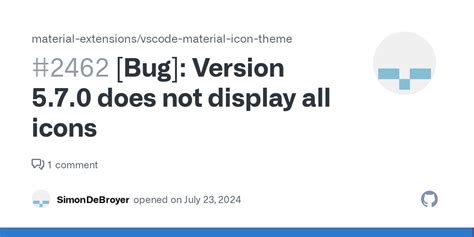 [bug] Version 5 7 0 Does Not Display All Icons · Issue 2462 · Material Extensions Vscode