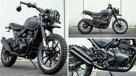 Triumph Scrambler 400x Modified All Black Theme Rugged Looks