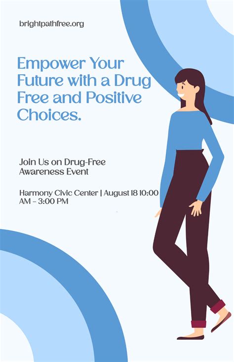 Free Positive Drug Free Professional Poster Template To Edit Online