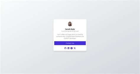Profile Card Submission Using React And Tailwind With Vite