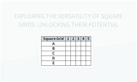 Exploring The Versatility Of Square Grids Unlocking Their Potential
