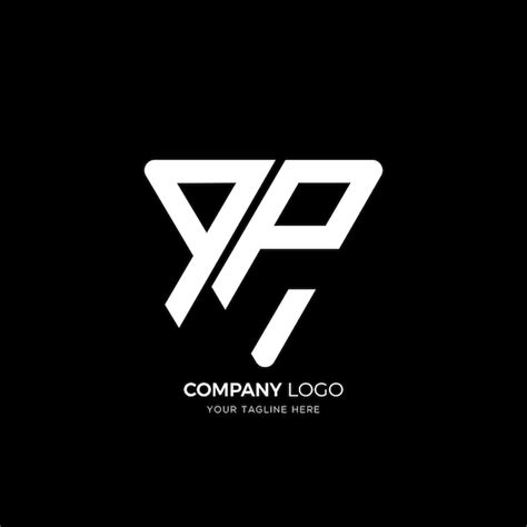 premium vector qp triangle logo