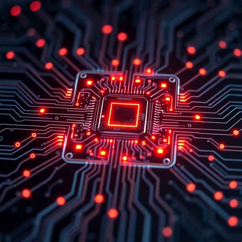 Image Of A Synthetic Processor Stock Illustration Illustration Of