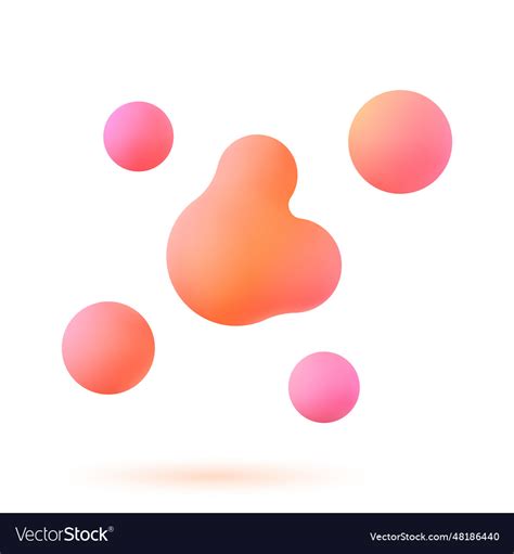 3d Abstract Blobs Set Royalty Free Vector Image