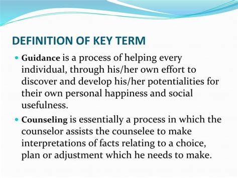 Functions And Scope Of Guidance And Counselling Ppt