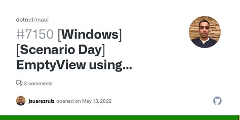 Windows Scenario Day Emptyview Using Template Displayed At The Same Time As The Content
