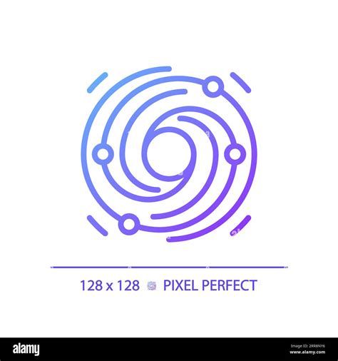 Galaxy Pixel Perfect Gradient Linear Vector Icon Stock Vector Image