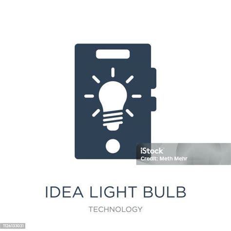 흰색 바탕에 아이디어 전구 아이콘 벡터 아이디어 전구 유행 가득 기술 컬렉션 아이디어 전구 벡터 일러스트 레이 션에서 아이콘 0명에 대한 스톡 벡터 아트 및 기타 이미지