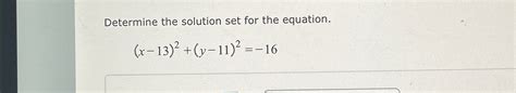 Solved Determine The Solution Set For The Chegg