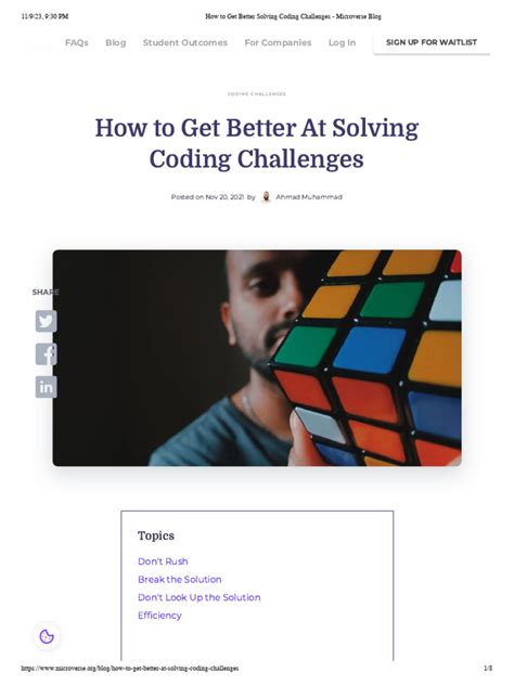 How To Get Better Solving Coding Challenges Microverse Blog Pdf