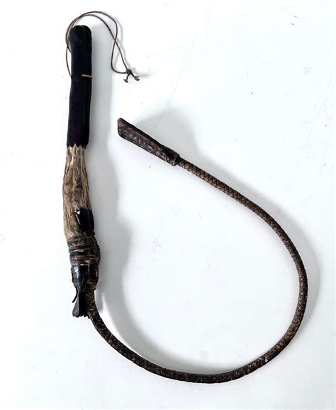 Han D Crafted Leather And Hoof Whip In The Style Of Ralph Lauren For