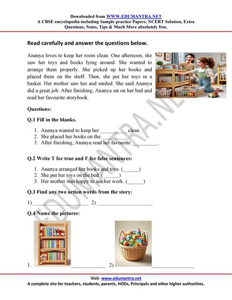 50 Best Unseen Passages For Class 2 English Passages With Answers PDFs Set 2