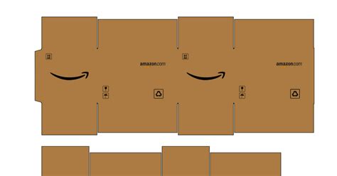 Amazon Box Template Printed On White Card Pdf