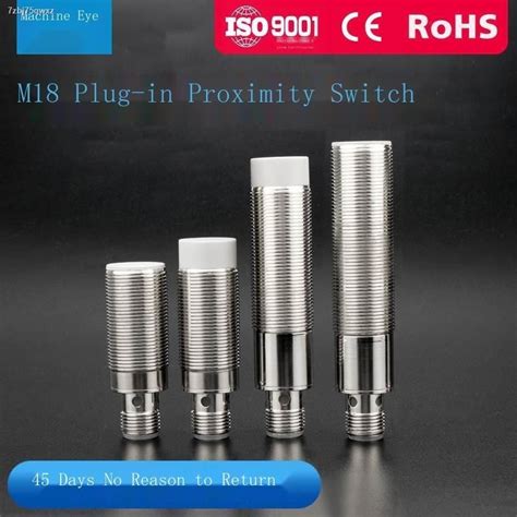 Cod M18 Four Pin Plug In Connector Type Proximity Switch Sensor With Aviation Plug Three Wire