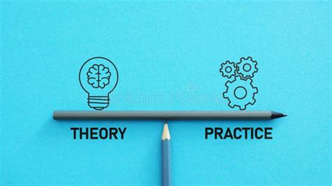 Theory And Practice Are Shown As Educational Concept Stock Image Image Of Management Equal