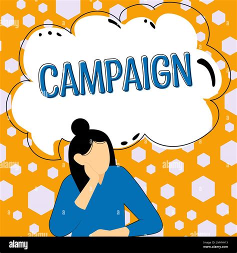 Hand Writing Sign Campaign Business Approach Organized Course Of