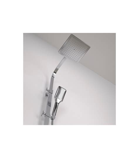 Conjunto De Duche Monocomando Quadrada Laura Em Cromo Pvc Alta Qualidade