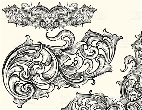 Designed By A Hand Engraver This Intertwining Engraving Scrollwork