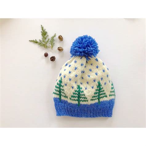 Hat Knitting Pattern Pine Tree Hat Pattern Baby Hat Etsy UK