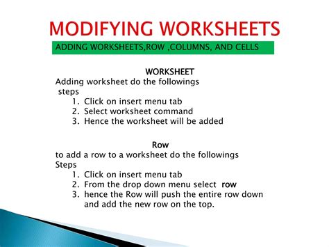 02 Modifying Worksheet PPT