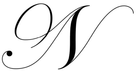 Cursive Letter N