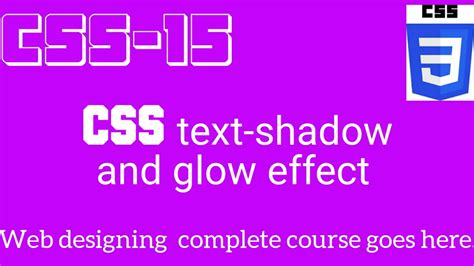 How To Apply Text Shadow And Glow Effect Property Of Css Youtube
