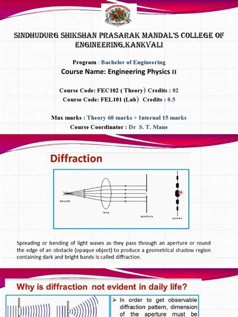 Diffraction Ppt 2021 Pdf Diffraction Wavelength
