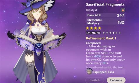 Which Weapon For Lisa Rlisamains