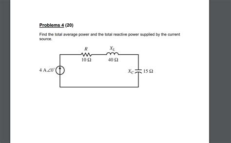 Solved Problems Find The Total Average Power And The Chegg