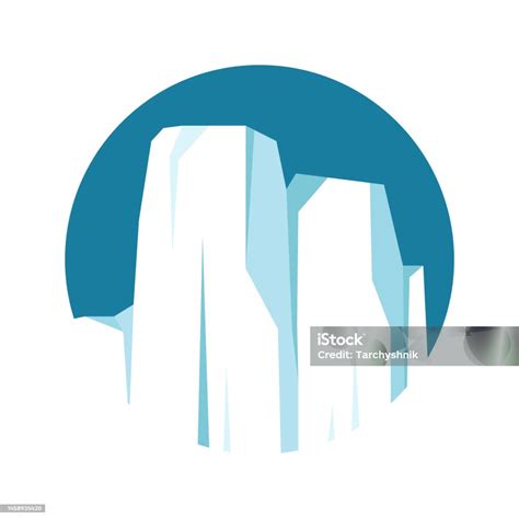 둥근 떠 다니는 빙산 표류하는 북극 빙하 얼어 붙은 바닷물 블록 눈이 내리는 얼음 산 녹는 얼음 피크 남극 눈 덮인 풍경 남극과