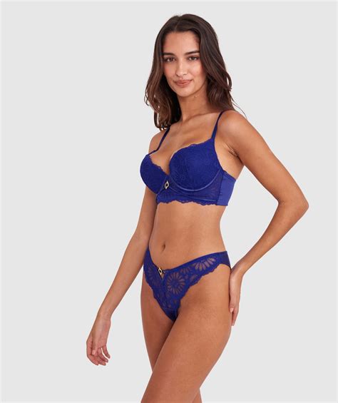 Bras N Things Floriane Contour Plunge Bra Navy