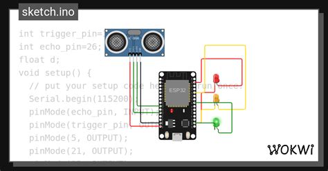 Ultrasonic Wokwi Esp32 Stm32 Arduino Simulator