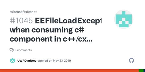 eefileloadexception when consuming c component in c cx project with