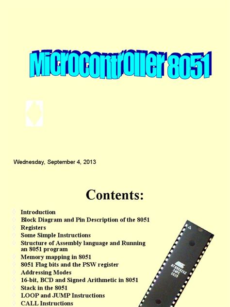 An Introduction To The 8051 Microcontroller Its Architecture