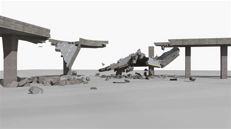 Bridge Collapse 2 Animations Model Turbosquid 1526304
